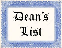 Dean's List Certificate